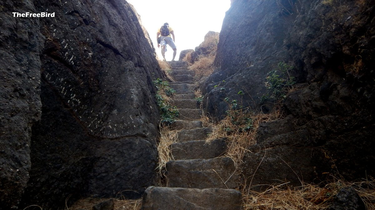 Padargad Trek Blog ️Chimney Climbing makes is exciting